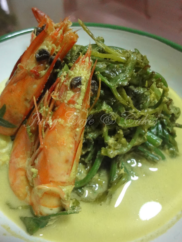 JUICY CAFE: MASAK LEMAK PUCUK PAKU UDANG