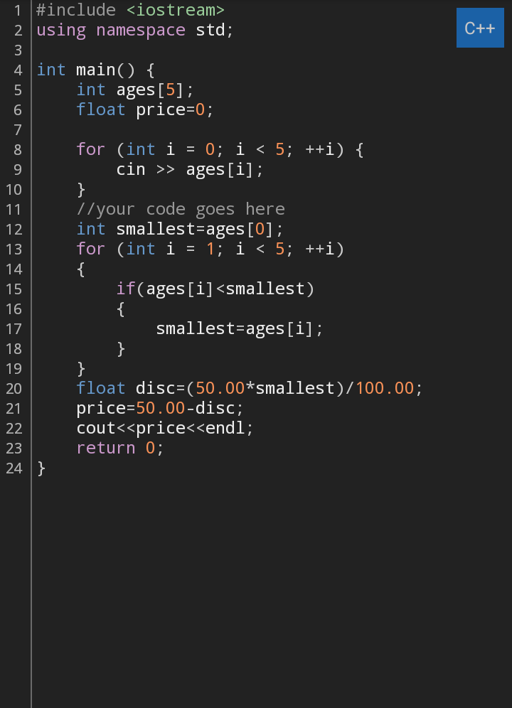C++ ticket office problem solution (sololearn)