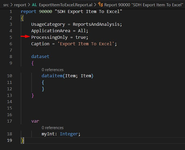 #msdyn365bc - Export To Excel Report.