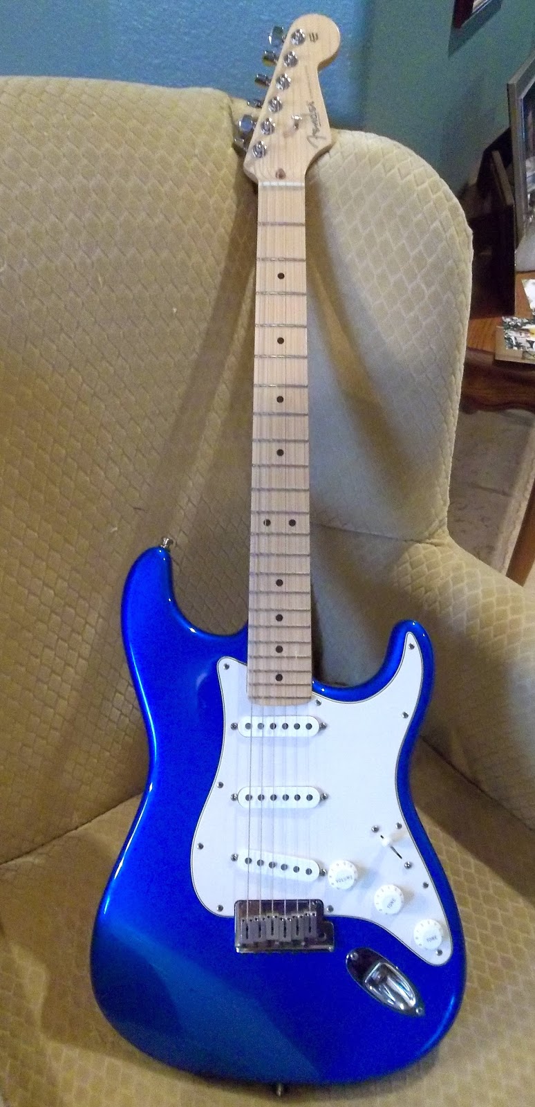 My Blue Strat: Chrome Blue American Series Stratocaster