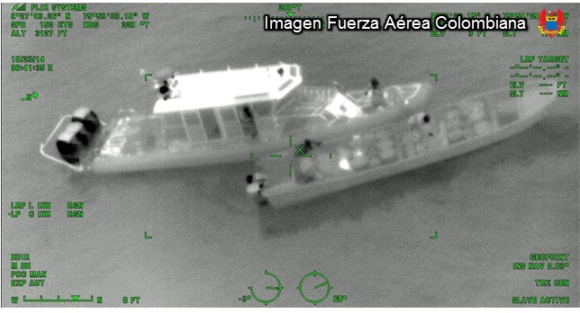 Armada y Fuerza Aérea Colombiana interceptan lancha Go Fast con casi 3 ...