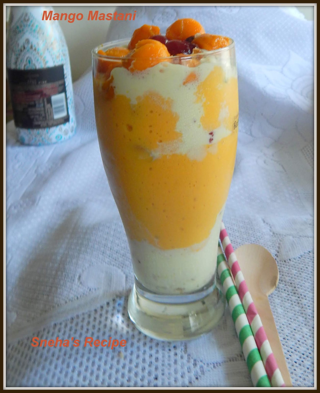 Mango Mastani - A Mango Ice Cream Sundae - Sneha's Recipe