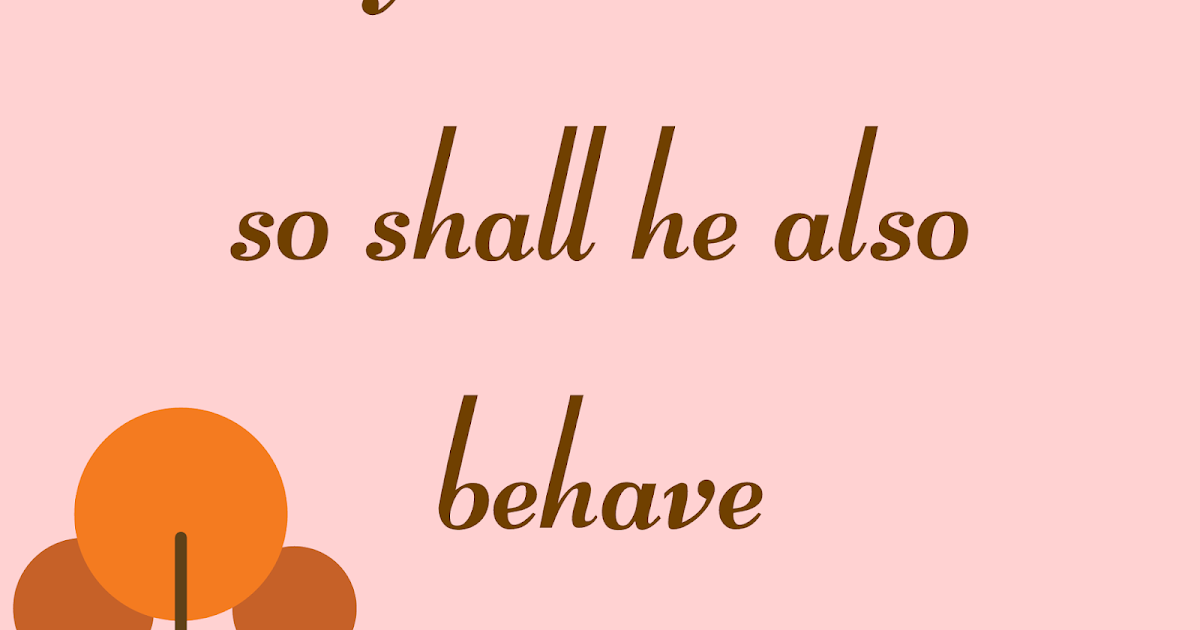 As you behave, so shall he behave as well - Just Knowledgeable things