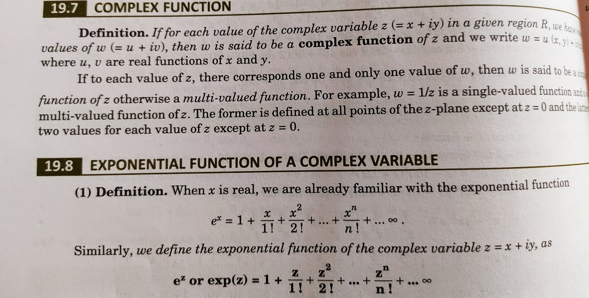 Bs Grewal solutions: complex function ,separate into real and imaginary ...