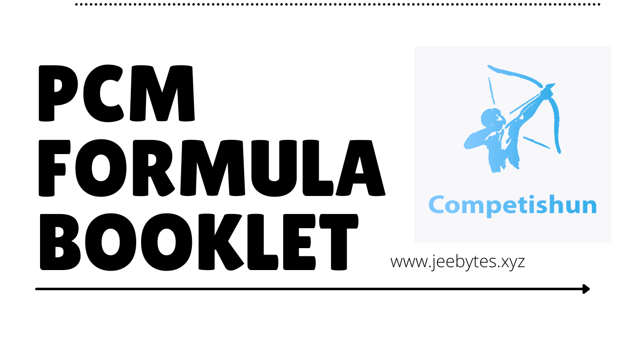 [PDF] Competishun Formula Booklets PCM FOR IIT JEE - JB