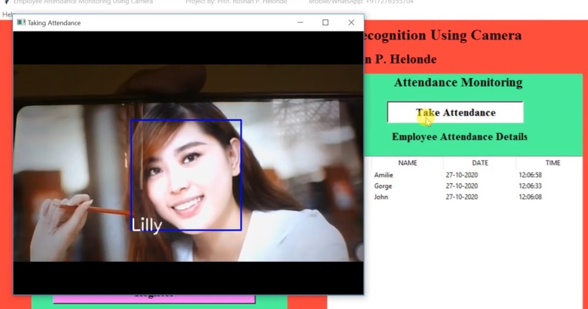 Employee Attendance Monitoring from Face Recognition Using Python ...