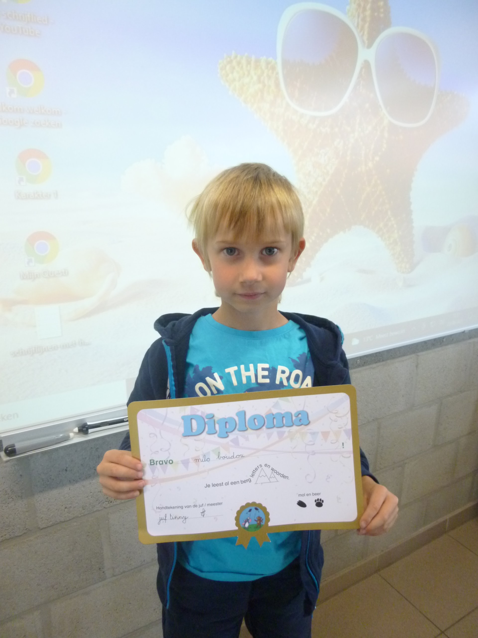 't Steltje eerste leerjaar A: EEN LEESDIPLOMA VAN MOL EN BEER ... DAT ...
