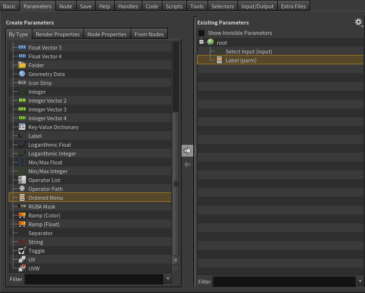 サルにもわかる Houdini: hda menu default value