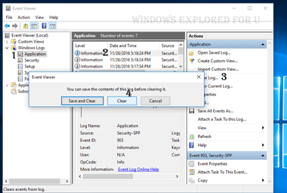 Logeshwaran.org: Clear Event Viewer in Windows 10 [Tutorial] [Updated]