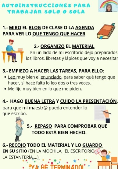 El arcoíris de la imaginación: Autoinstrucciones para trabajar sol@