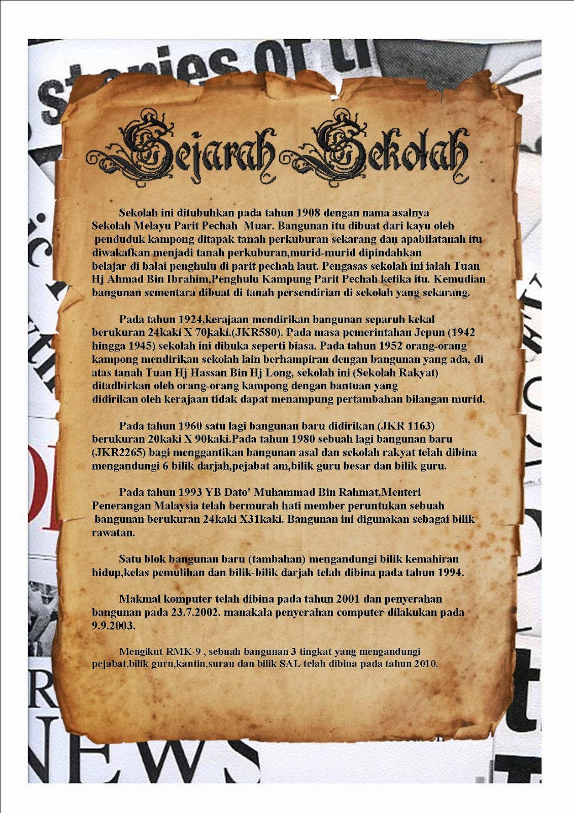 Blog Rasmi Sk Parit Pechah,Muar: SEJARAH SKPP