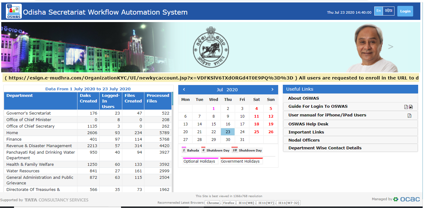 OSS TODAYS: Online file processing in Secretariat