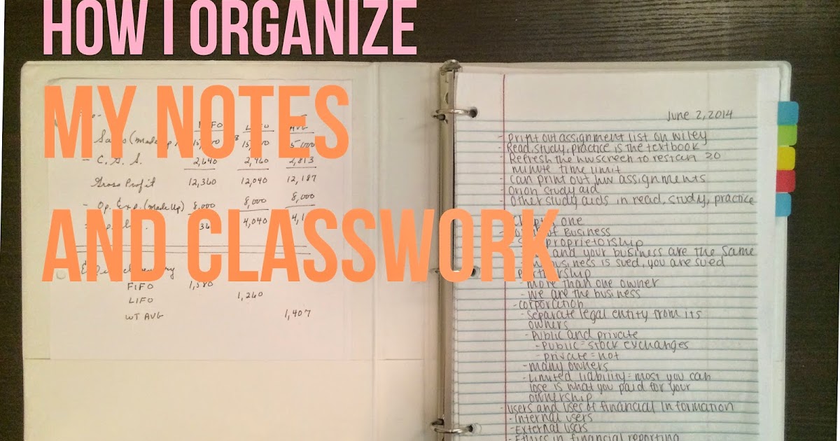 Knowledgeable and Happy: How I Organize My Notes and Classwork