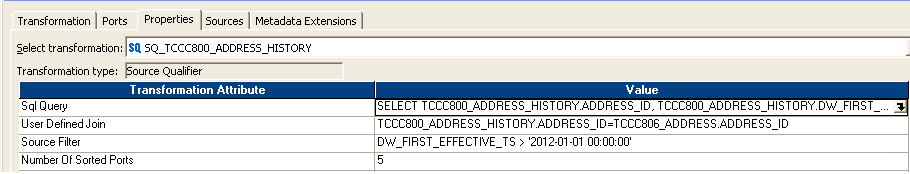Informatica: Source Qualifier Transformation.