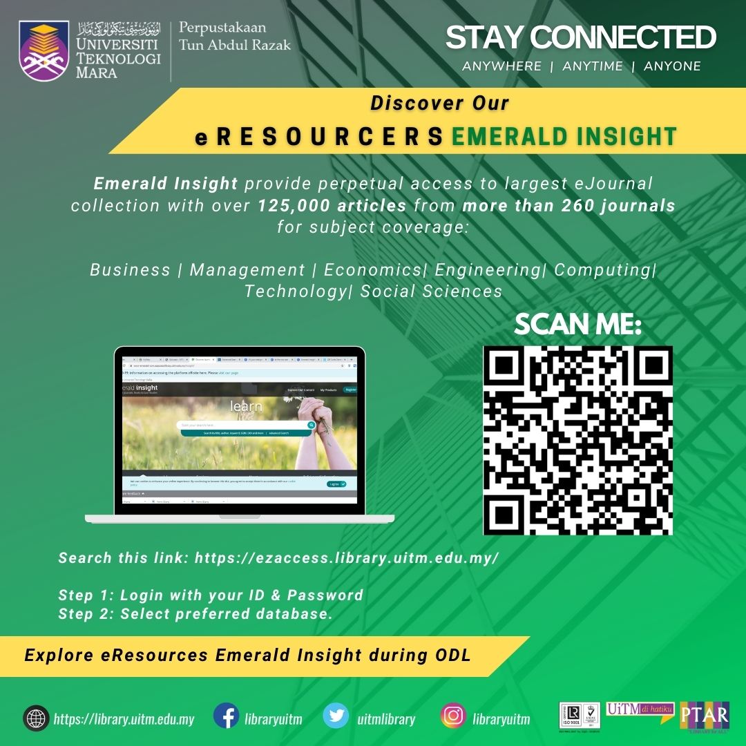 Discover Our eResources Emerald Insight - Perpustakaan UiTM
