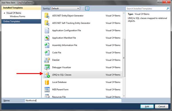 Linq Querying A Database With Linq To Sql Free Source Code Download And Tutorials Trickcode