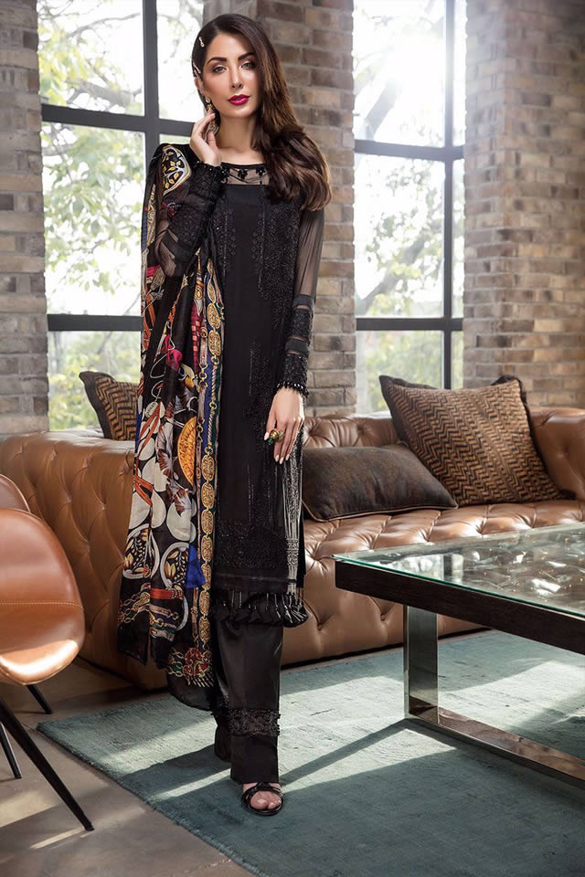 Manara by Maria Asif Baig : Embroidered Chiffon Collection 2019