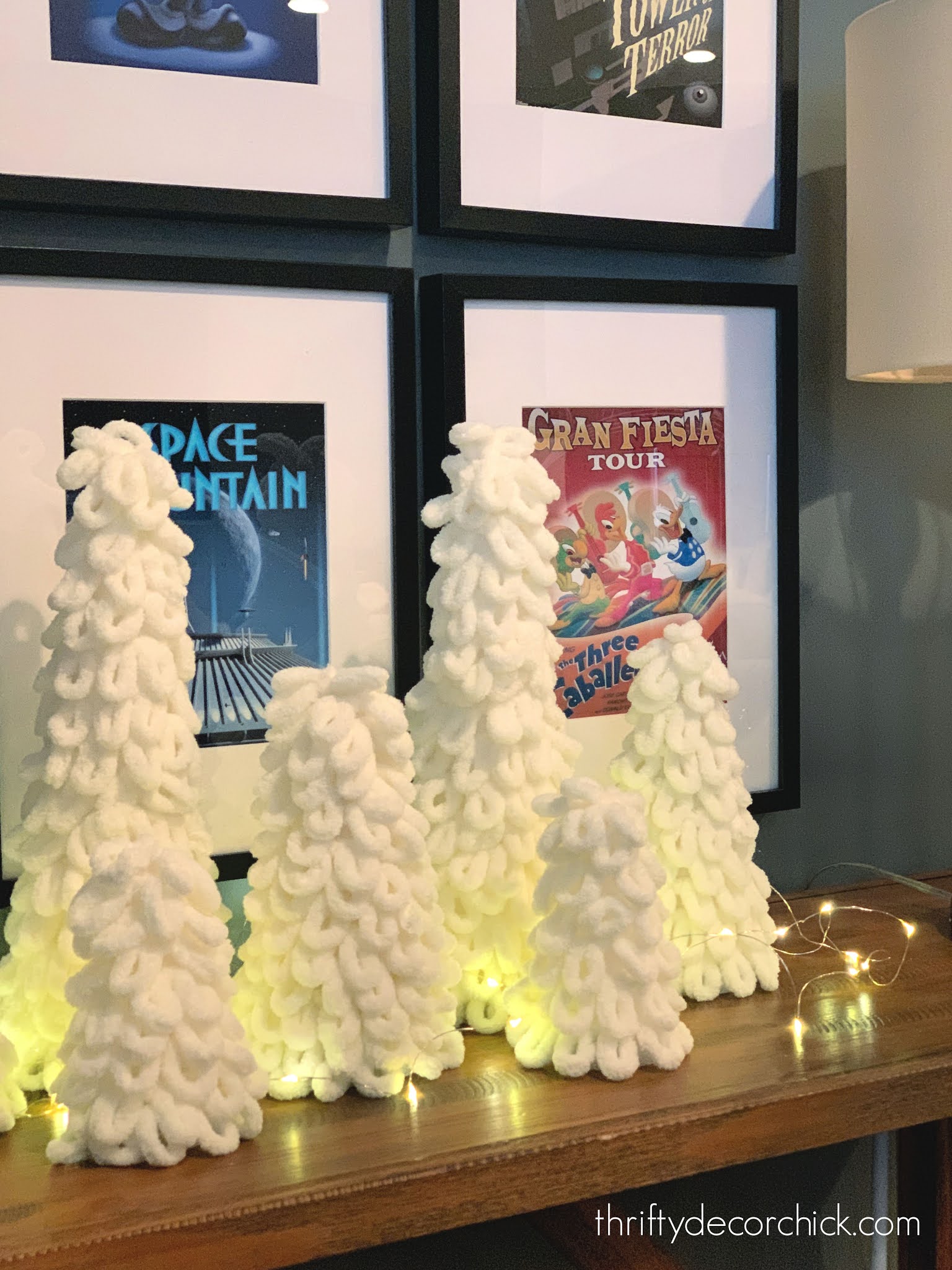 How to Make Fluffy Yarn Wrapped Christmas Tree Decor | Thrifty Decor ...