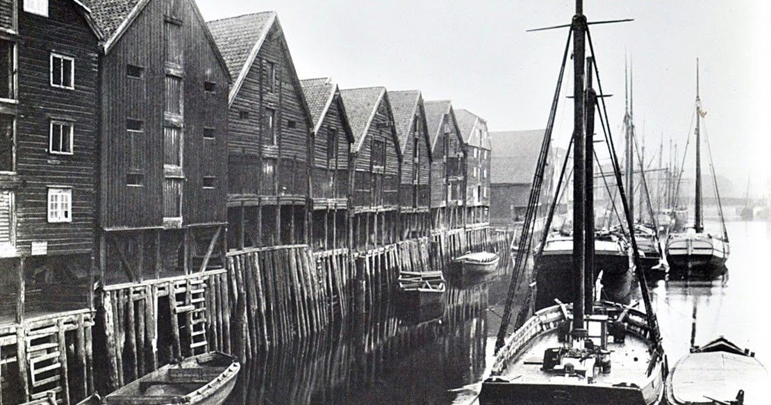 transpress nz: ships in Trondheim, Norway, circa 1900