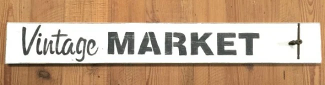 How to Make a Vintage Market Stenciled Sign