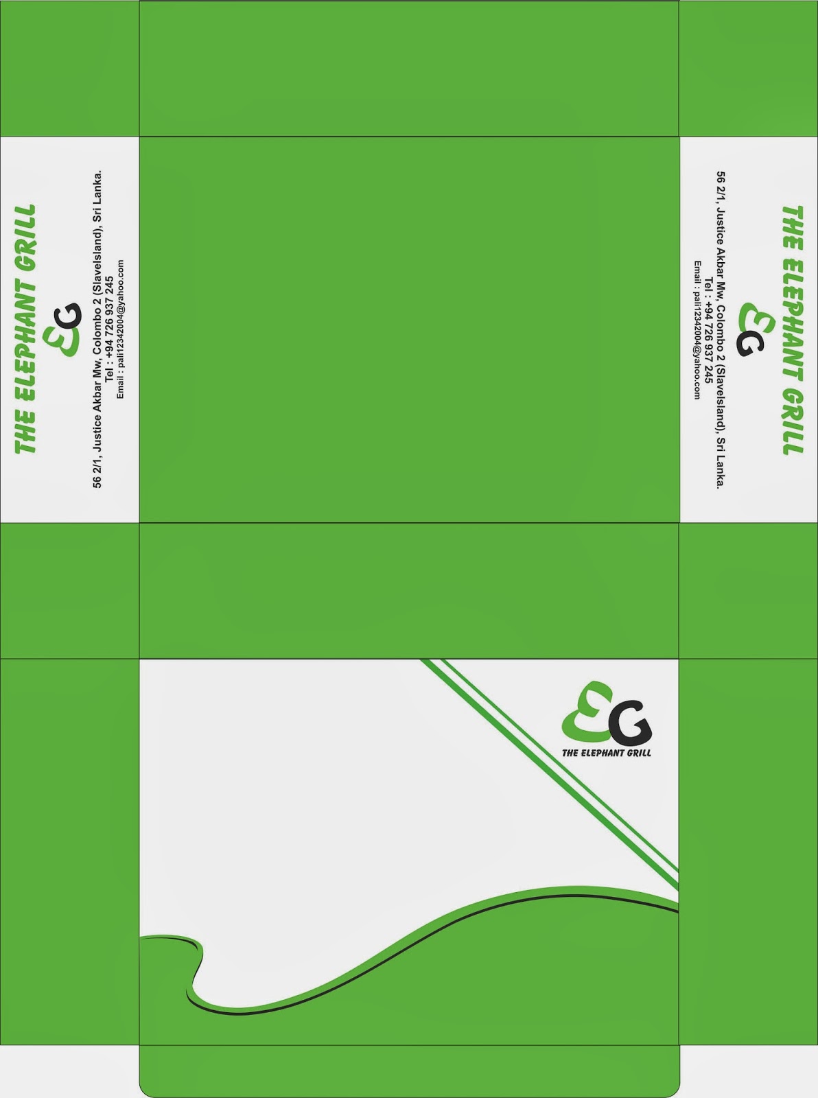 Elephant Grill Menu Cover & Lunch Box Design