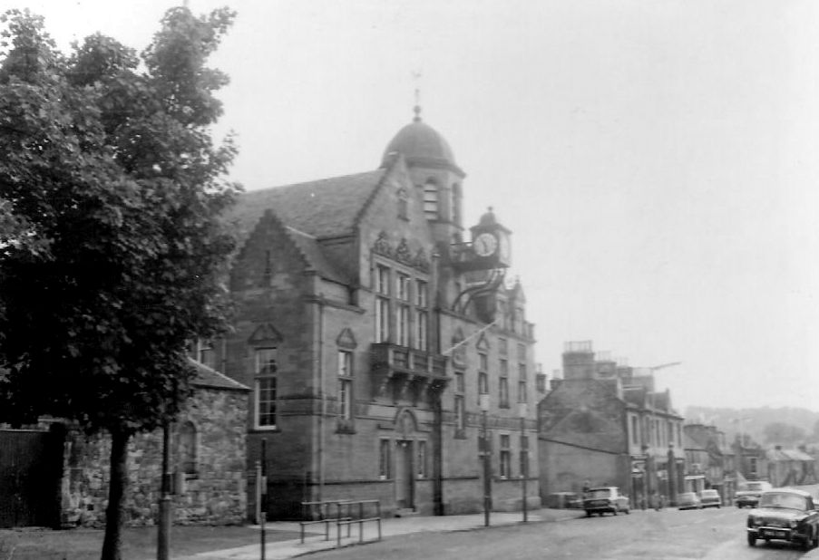 Tour Scotland: Old Photograph Town Hall Penicuik Scotland