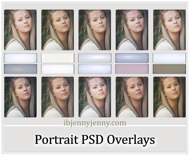 Free Photoshop Portrait Actions Plus Overlays | ibjennyjenny Free Resources