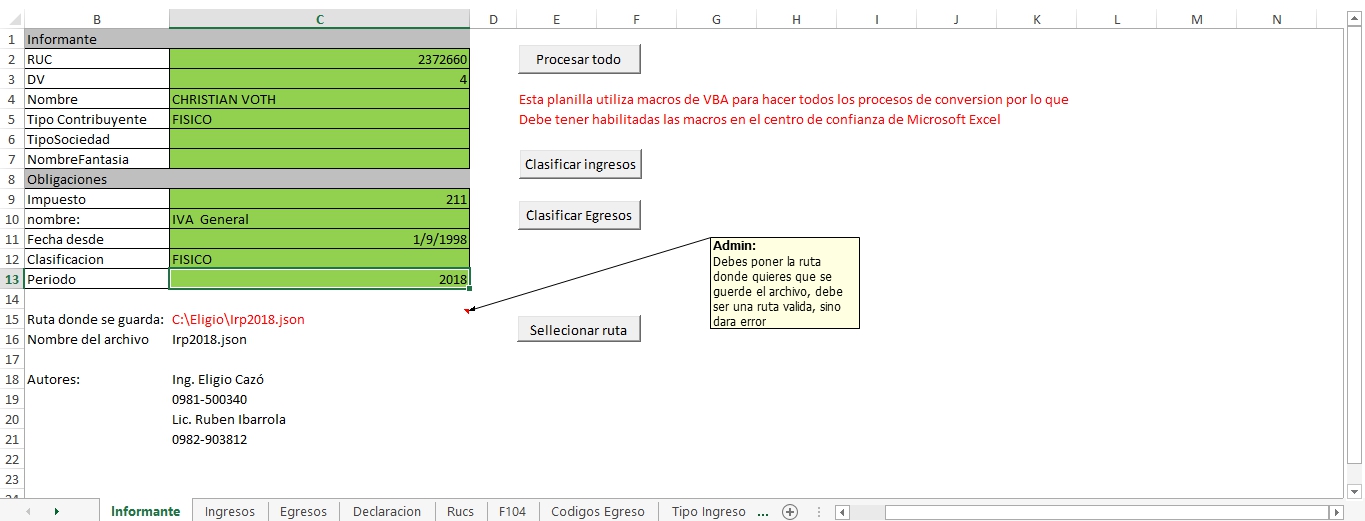 ingeligiocazo: Macro para pasar Excel a Aranduka via Json