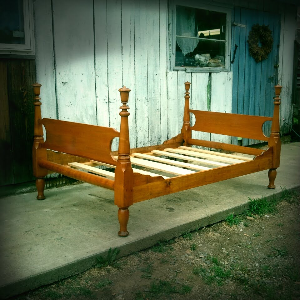 John Mark Power, Antiques Conservator: 3/4 Maple Sacking Bottom Bed (ca ...