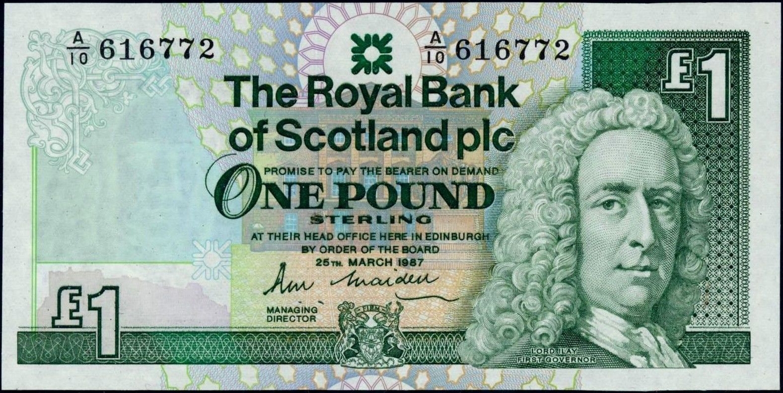 My Currency Collection Royal Bank Of Scotland One Pound Note 1987 Lord my-currency-collection-royal-bank-of-scotland-one-pound-note-1987-lord
