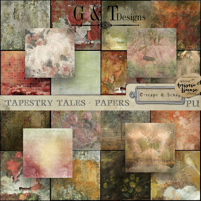 E-scape and Scrap: G&T Designs - Tapestry Tales & Freebie