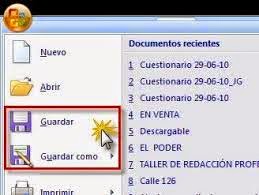Introduccion de la computacion: Diferencia de "guardar" y "guardar como..."