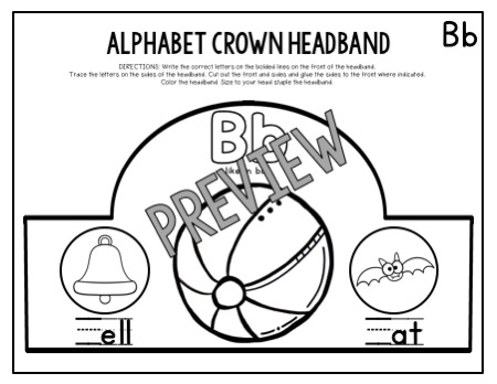 Emily Jane Creates: CROWN HEADBANDS-Alphabet, Blends, Digraphs, Magic e ...