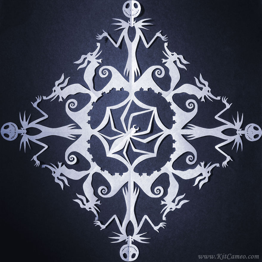 paper-cut snowflakes with highly detailed ~ easy paper craft for kids