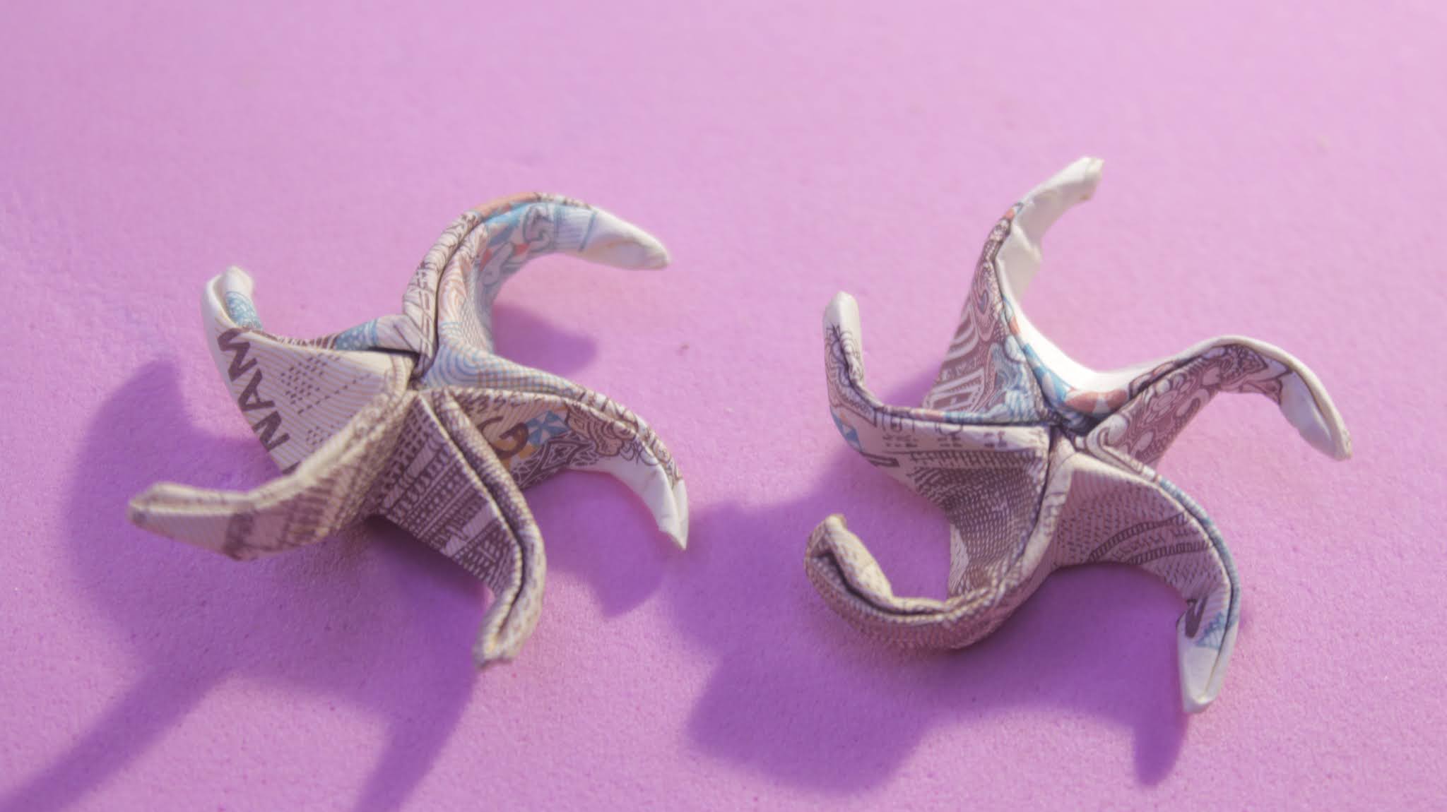 ORIGAMI hướng dẫn cách làm con sao biển bằng tiền giấy money origami ...