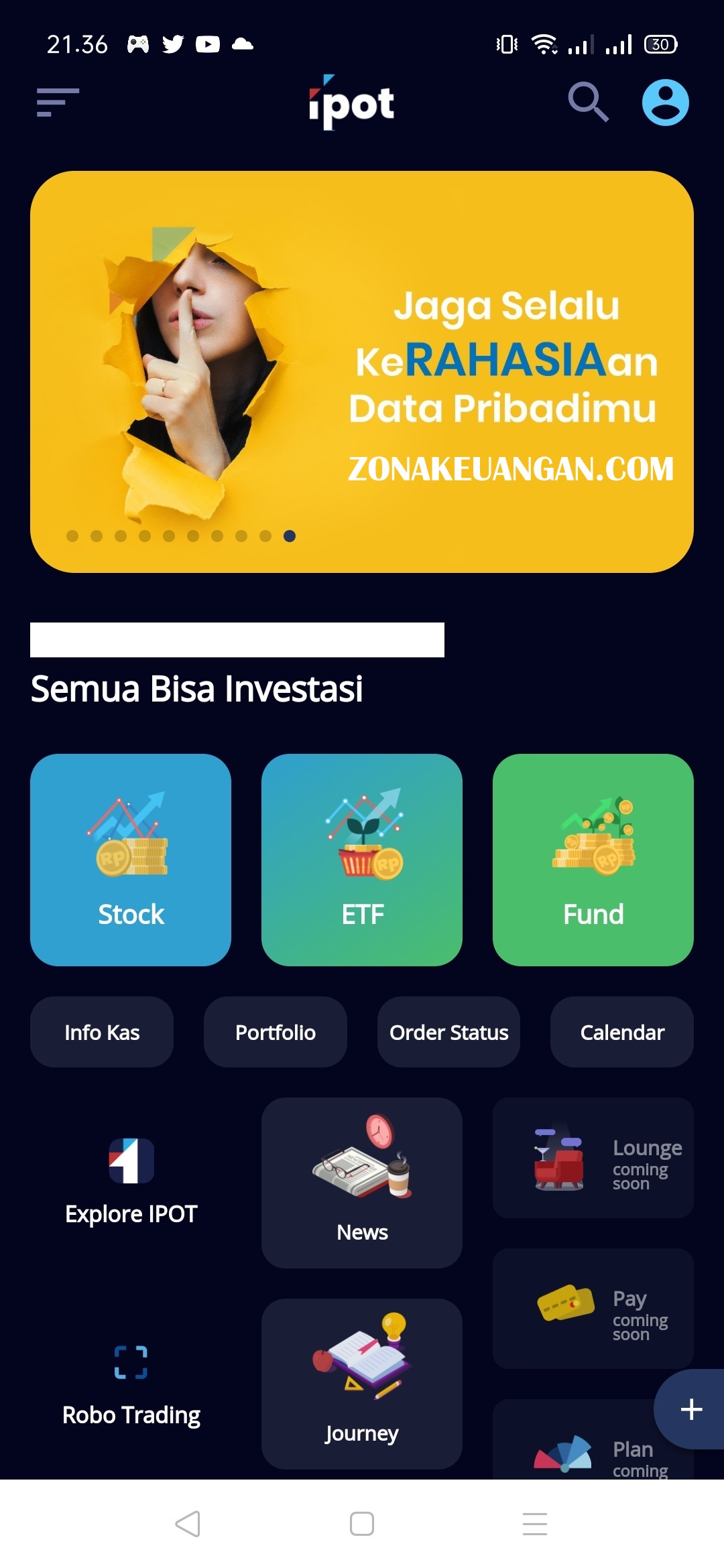 Cara Mudah Cek Saldo IPOT - zonakeuangan.com