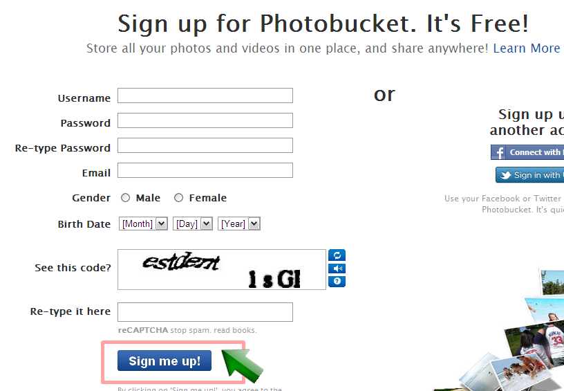 MILLION DOLLARS TEAM: How to create Photobucket account?
