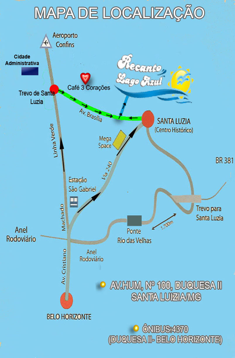 Recanto Lago Azul: Como Chegar