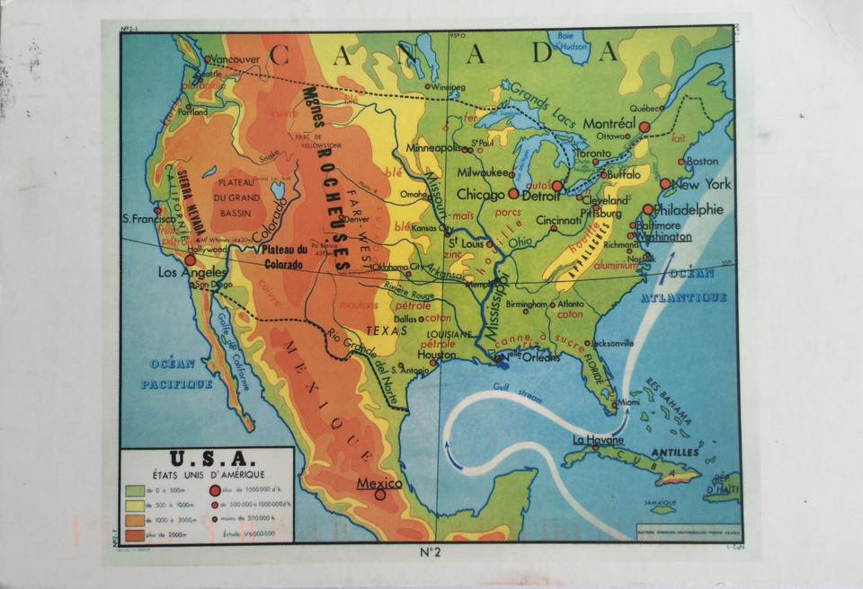 Postcard A La Carte: United States of America - Map postcards