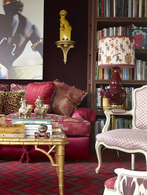 Eye For Design: Burgundy Colored Interiors, On Trend and Beautiful