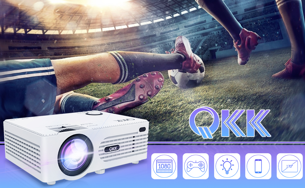 MarketVila : QKK [2019 Upgrade] Mini Projector [with Tripod] LED ...