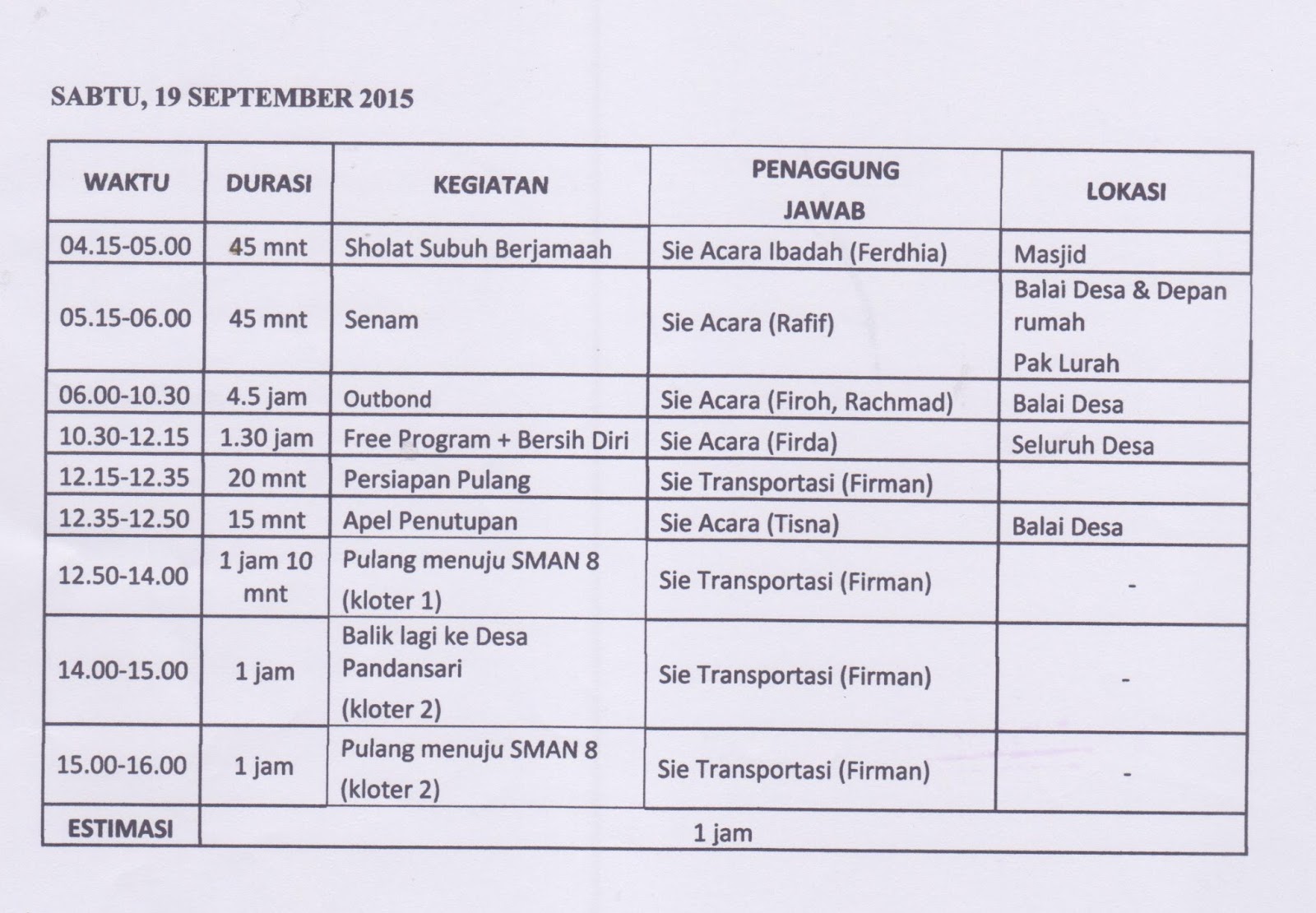 nice to share with you: rundown acara live in