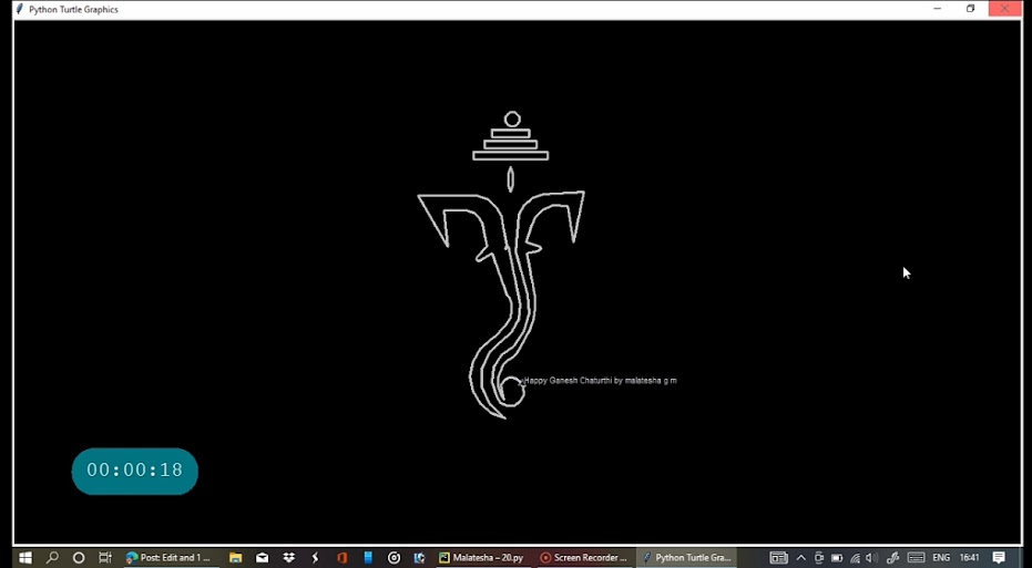 Draw Lord Ganesha Using Python Turtle