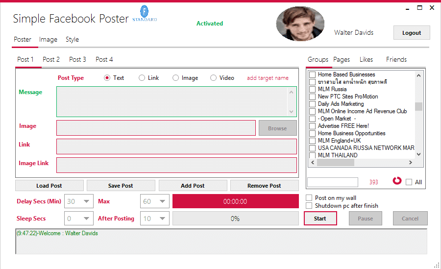 facebook auto poster / multiposter ~ Simple Facebook Poster