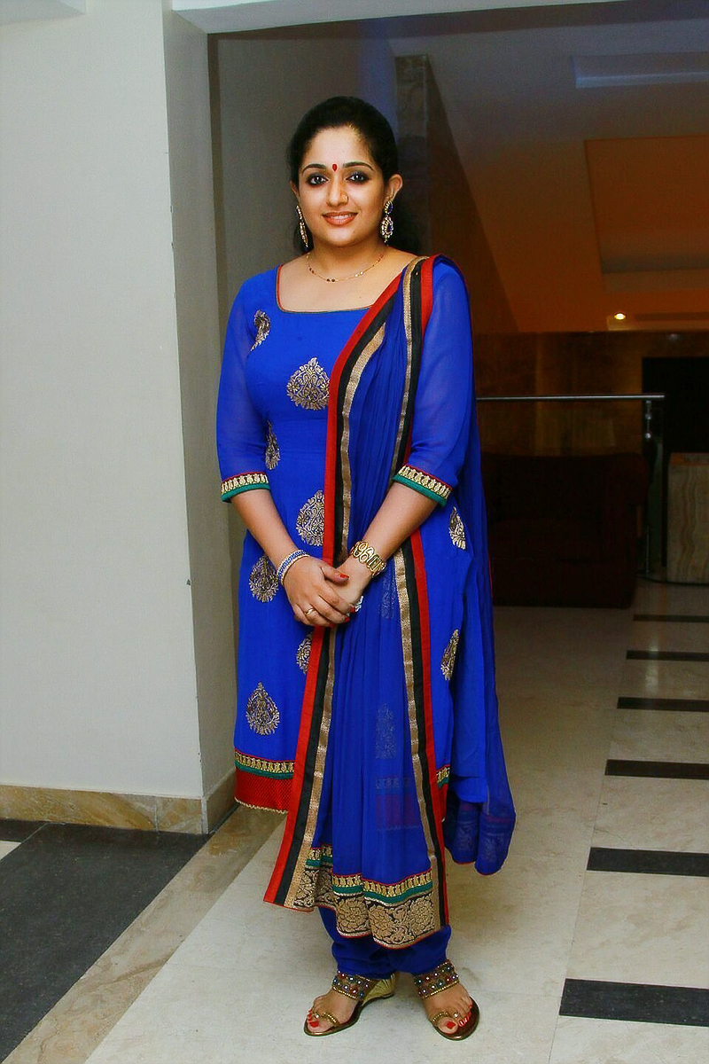 KAVYA MADHVAN'S BLUE CHURIDAR CUTE NEW PHOTO GALLERY LARGE IMAGES