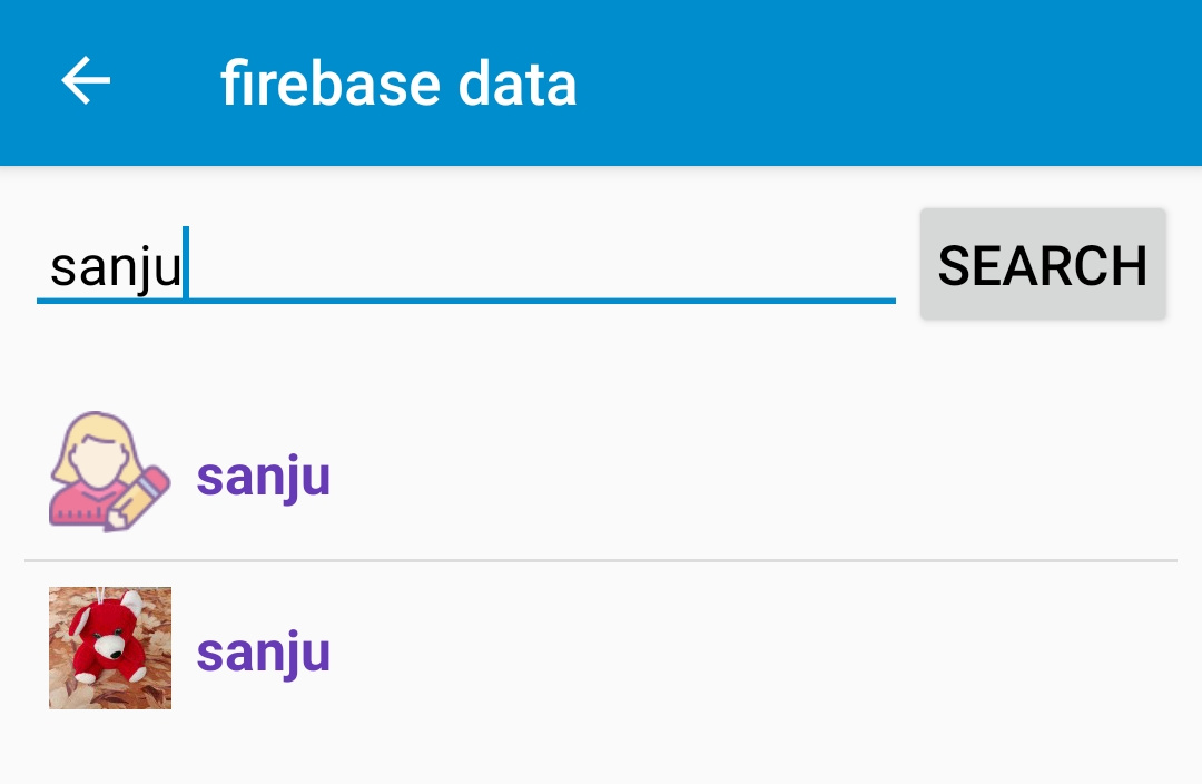 Firebase Query to search data with value of a key
