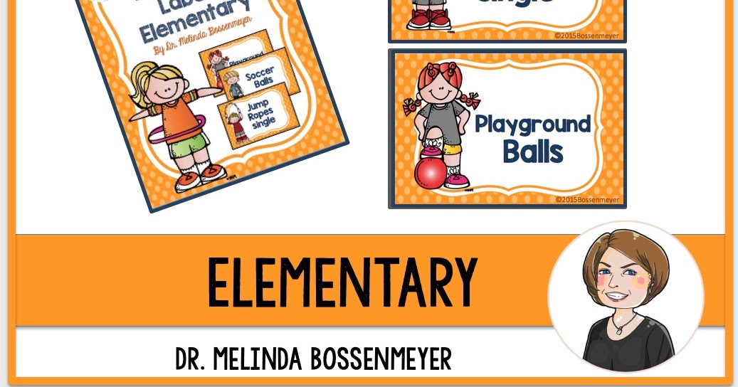 Elementary School Equipment Label for Physical Education and Recess ...