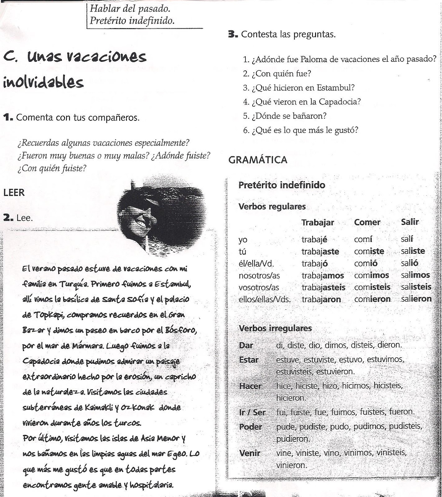 E-Spanish for free: Unas vacaciones inolvidables (pretérito indefinido)