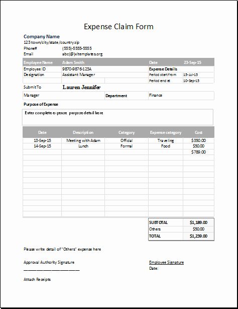 Reimbursement Invoice Sample - Invoice Template