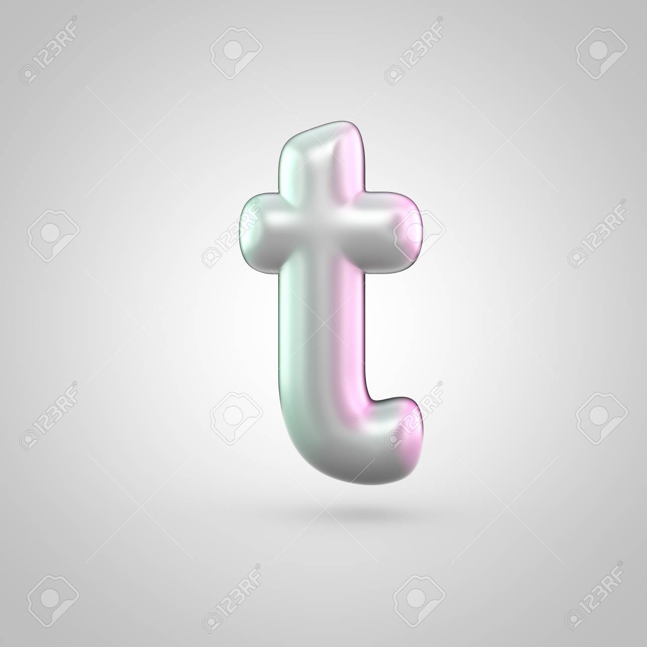 3D Bubble Letter T - Formal Letters